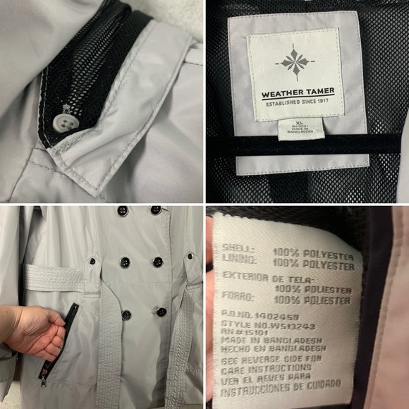 Weather Tamer | Jackets & Coats | Weather Tamer Pea Coat Style Rain ...